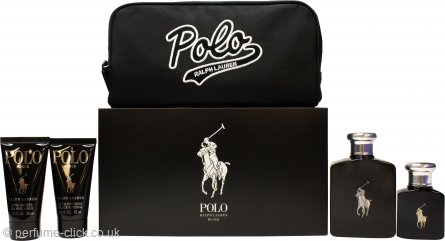Ralph Lauren Polo Black Gift Set 125ml EDT 40ml EDT 50ml A Shave Gel